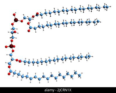 3D image of Cardiolipin skeletal formula - molecular chemical structure ...