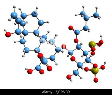3D image of ATP skeletal formula - molecular chemical structure of ...