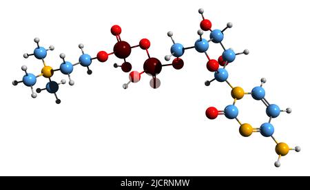 3D image of Cardiolipin skeletal formula - molecular chemical structure ...