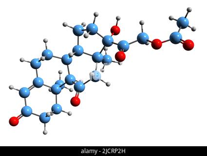 Cortisone chemical structure and formula. Steroid hormone and synthetic ...