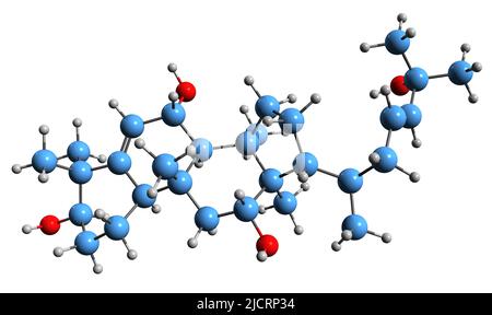 3D image of Cucurbitacin D skeletal formula - molecular chemical ...