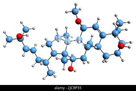 3D image of Cucurbitacin I skeletal formula - molecular chemical ...