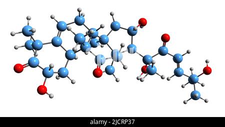 3D image of Cucurbitacin I skeletal formula - molecular chemical ...