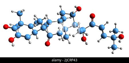 3D image of Cucurbitacin D skeletal formula - molecular chemical ...