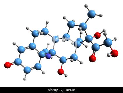 Dexamethasone. Chemical structure. Corticosteroid medication. Treatment ...