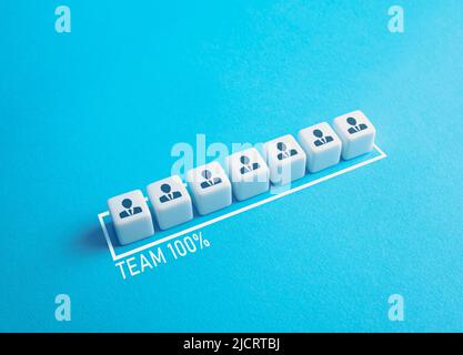 Fully staffed business team with all vacancies are filled. Personnel ...