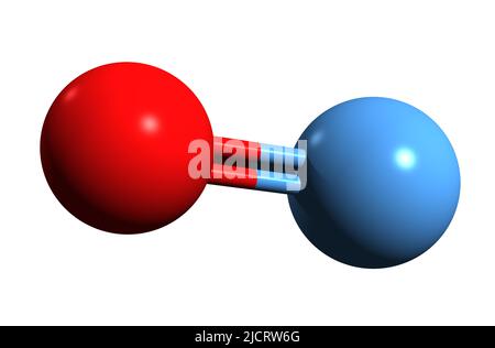 Carbon monoxide (CO) toxic gas molecule, chemical structure. CO is a ...