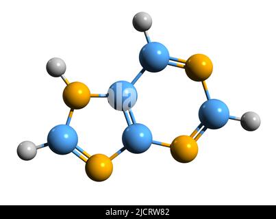 3D image of imidazole skeletal formula - molecular chemical structure ...