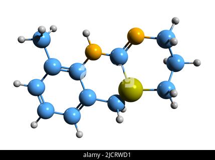 Xylazine, chemical formula and structure. Drug used for sedation ...