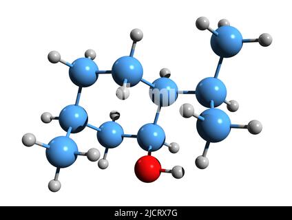 Menthol, chemical formula and skeletal structure. l-Menthol, organic ...