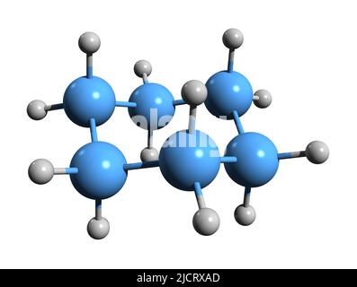 3D image of cyclohexane skeletal formula - molecular chemical structure ...
