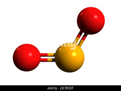 Nitrogen dioxide (NO2) air pollution molecule. Free radical compound ...