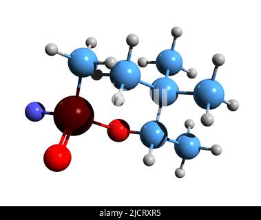 Soman nerve agent molecule (chemical weapon). Stylized skeletal formula ...