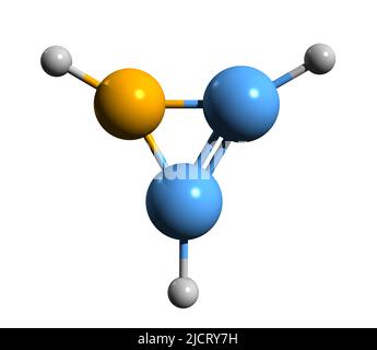 3D image of 2H azirine skeletal formula - molecular chemical structure ...