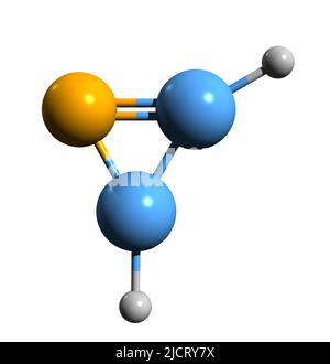 3D image of 1H azirine skeletal formula - molecular chemical structure ...