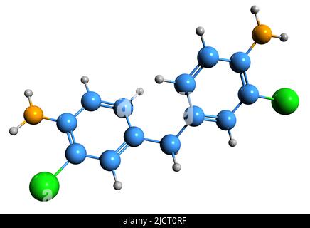 3D image of ethylene skeletal formula - molecular chemical structure of ...