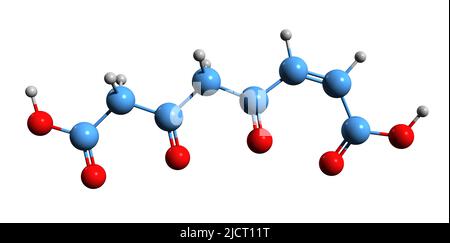 3D image of 4-Hydroxyphenylpyruvic acid skeletal formula - molecular ...
