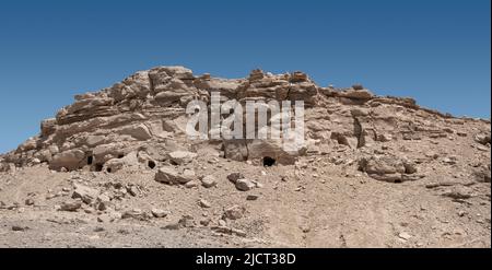 Tombs at El Kab , Ancient Nekheb on banks of the Nile, Upper Egypt ...