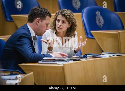 THE HAGUE - Sophie Hermans and Eelco Heinen (vvd) before the start of ...
