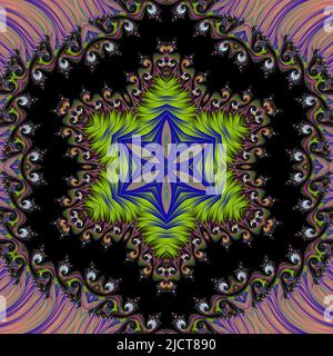 Fractal artwork, abstraction for cover design, template layout for ...