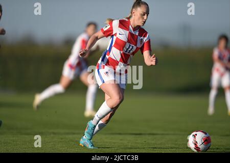 Croatian football player Ana Maria Markovic photo shooting in Porec ...