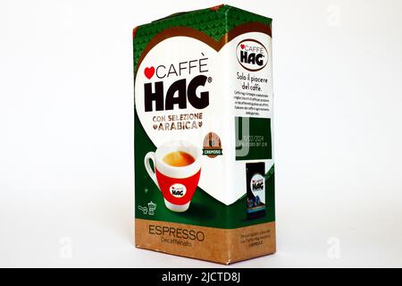 Café HAG, packet of espresso decaffeinated coffee, arabica selection ...