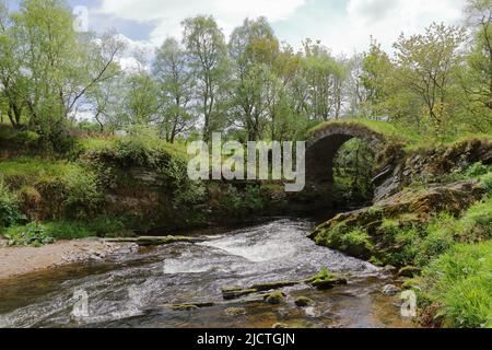 Remains of a late 18th-century bridge over the River Livet, in ...