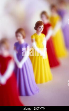 Brides maids waiting for wedding couple to walk down the aisle Stock ...