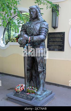 Statue of Matthias Rex in the city center of Cluj-Napoca, Romania Stock ...