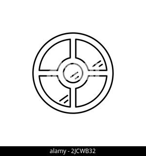 Circle Windows icon, Linear style. Vector Architecture elements. Line ...
