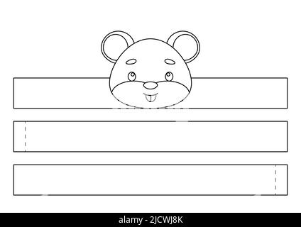 Printable hamster paper crown. Diy cut party ribbon template for ...