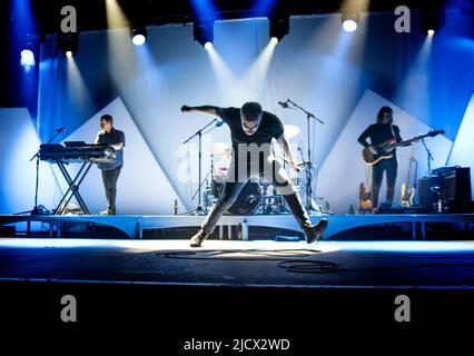 Samuel T. Herring, singer of Future Islands live at the Tempodrom in ...