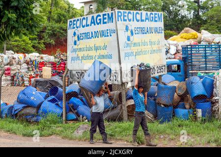 Brazil, a garbage dump for recycling just outside Porte Alegre. All ...