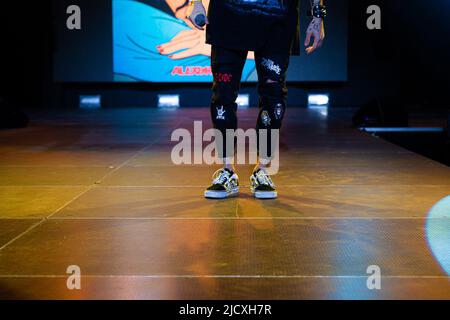 Close-up of the artist's legs during a performance Stock Photo - Alamy