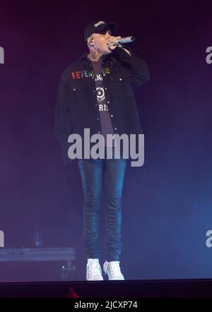 MIAMI, FL-JUN 15: Front man from Blackbear Matthew Tyler Musto performs ...