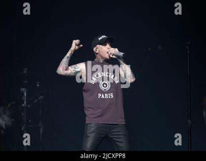 MIAMI, FL-JUN 15: Front man from Blackbear Matthew Tyler Musto performs ...