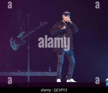MIAMI, FL-JUN 15: Front man from Blackbear Matthew Tyler Musto performs ...