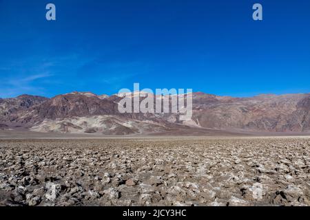 The spectacular Devils Golf Course in the Death Valley desert Stock ...