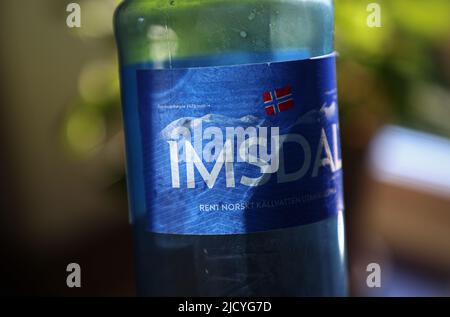 Imsdal water bottle. Imsdal is a Norwegian brand for spring water Stock ...