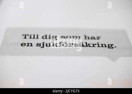 Paper from Bliwa, about health insurance Stock Photo - Alamy