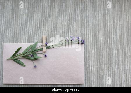 Letter envelope on lavender wooden background, copy space Stock Photo ...