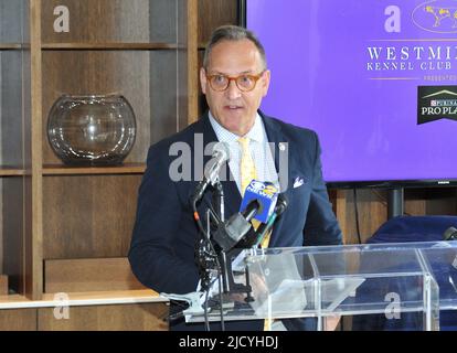 David Haddock speaks at the Westminster Kennel Club Dog Show press ...