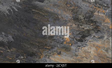 Black onyx marble pattern with curly orange veins. Abstract texture and ...