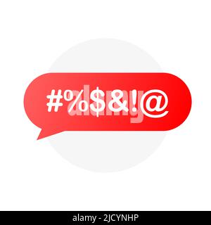 Swear word speech bubble. Curse, rude, swear word for angry, bad ...