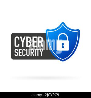 Cyber security logo with shield and check mark. Security shield concept ...