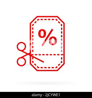 Big Sale Discount. Price cut labels. Vector illustration Stock Vector ...