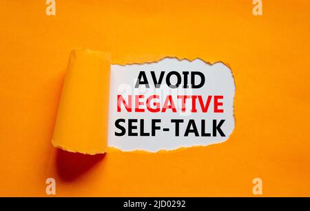 Avoid negative self-talk symbol. Concept words Avoid negative self-talk ...