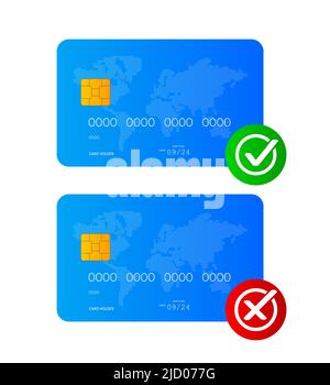 Contactless credit card white flat icons on color rounded square ...