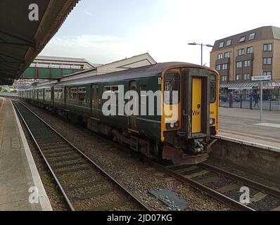 GWR British Rail Class 150 'Sprinter' passenger train at Paignton ...