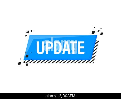 Upgrade blue label on white background. Blue banner. Vector ...